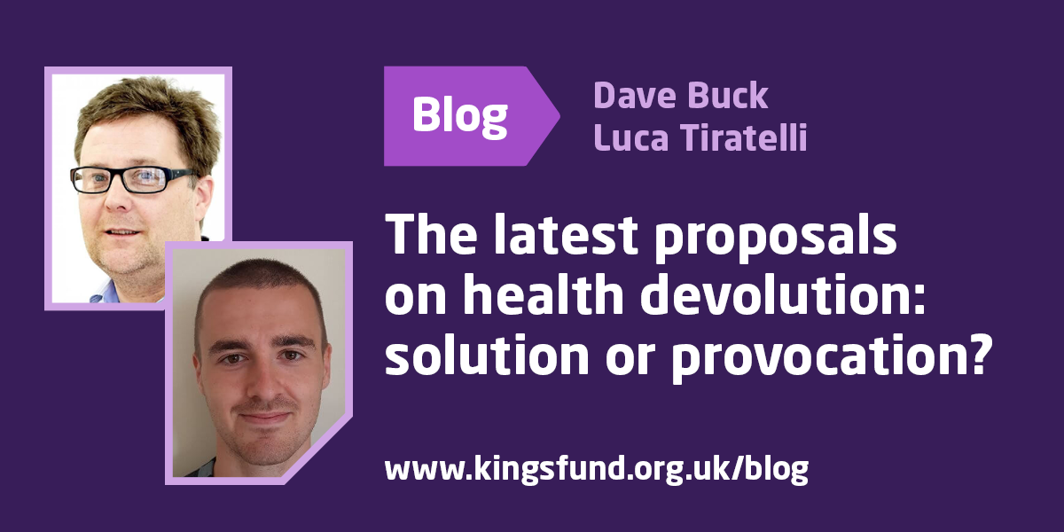 The latest proposals on health devolution: solution or provocation ...