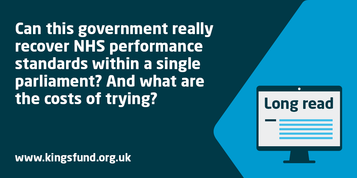 Can The Government Recover NHS Performance Standards? | The King's Fund