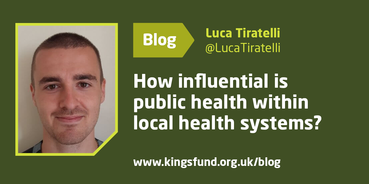 How Influential Is Public Health Within Local Health Systems? | The ...
