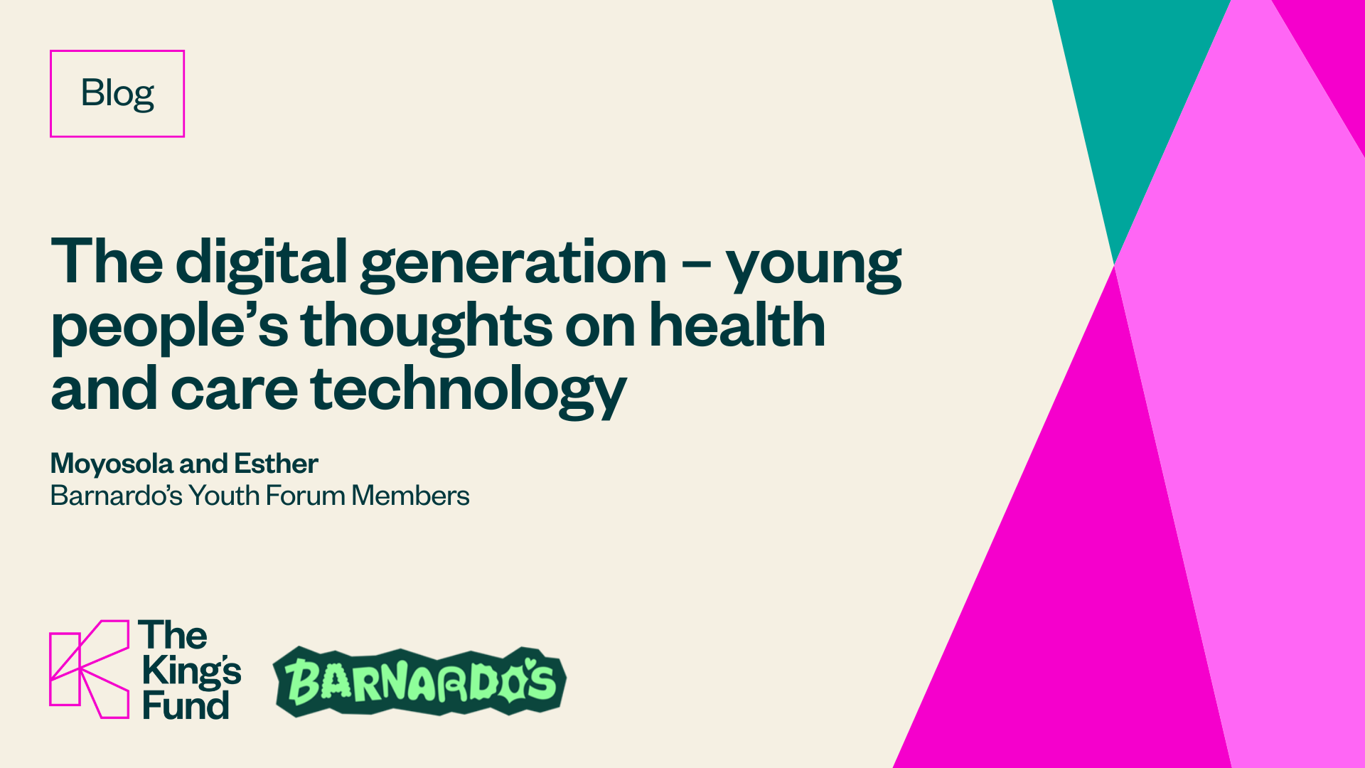 The Digital Generation | Young People On Health And Care Tech | The ...