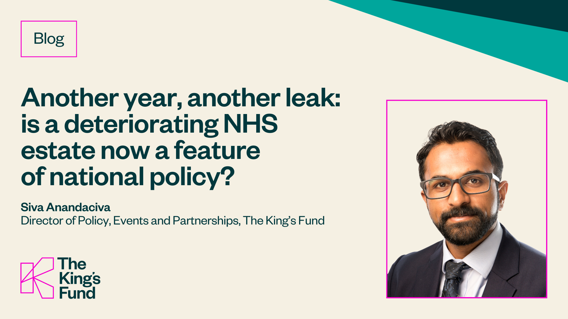 Another Year, Another Leak: Is A Deteriorating NHS Estate Now A Feature ...