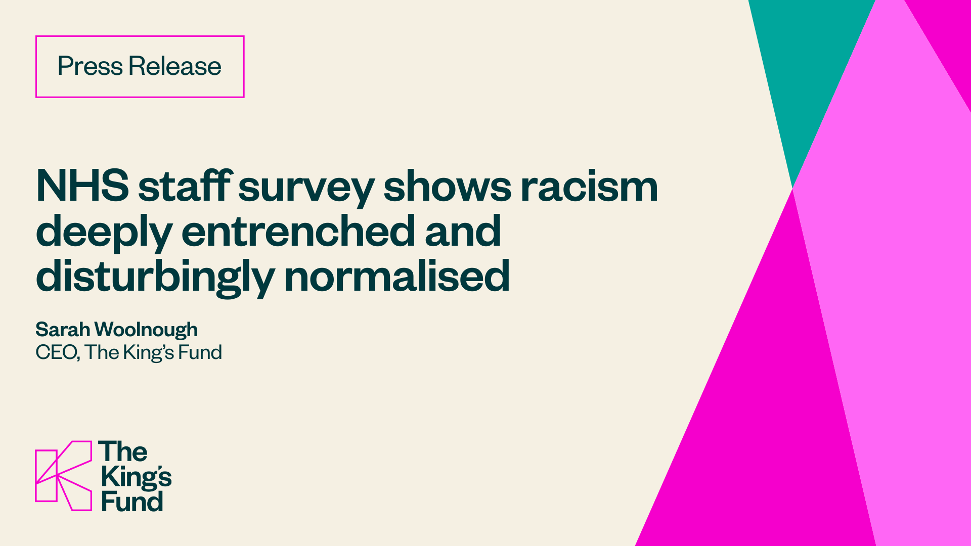 NHS staff survey shows racism deeply entrenched and disturbingly ...