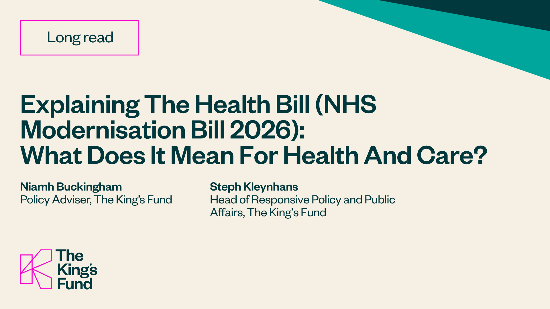 Explaining The Health Bill (NHS Modernisation Bill 2026): What Does It ...