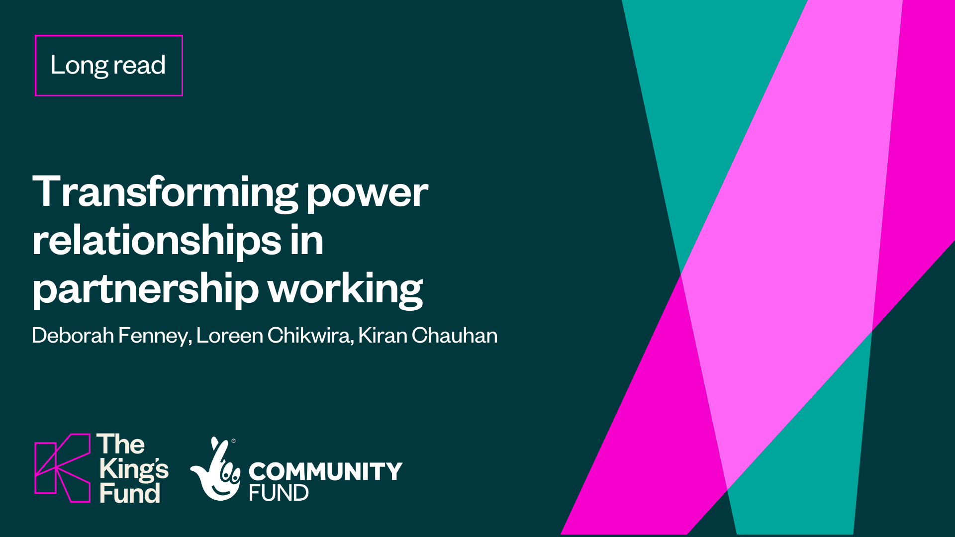 Transforming Power Relationships In Partnership Working | The King's Fund