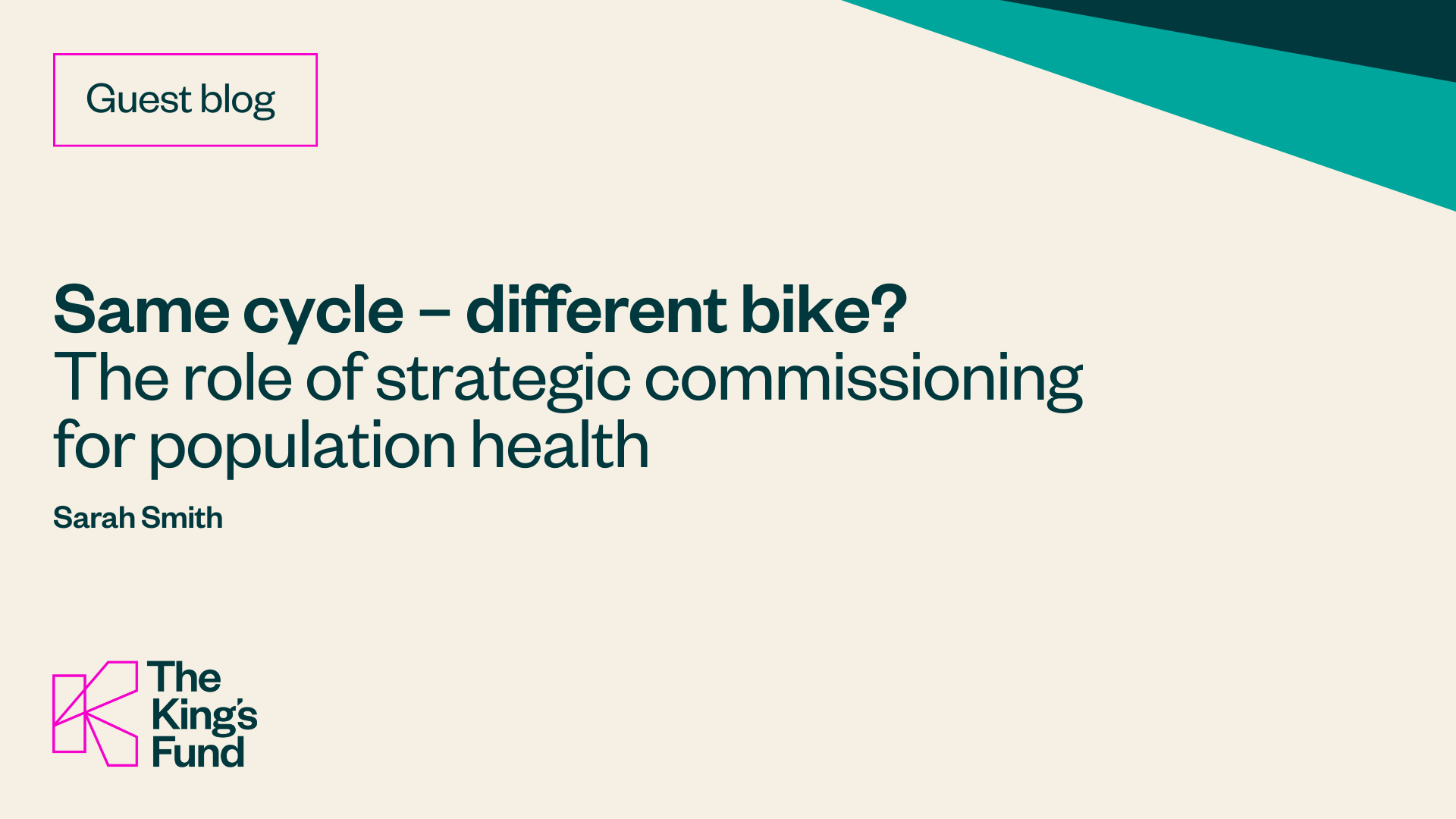 Same cycle – different bike? | The King's Fund