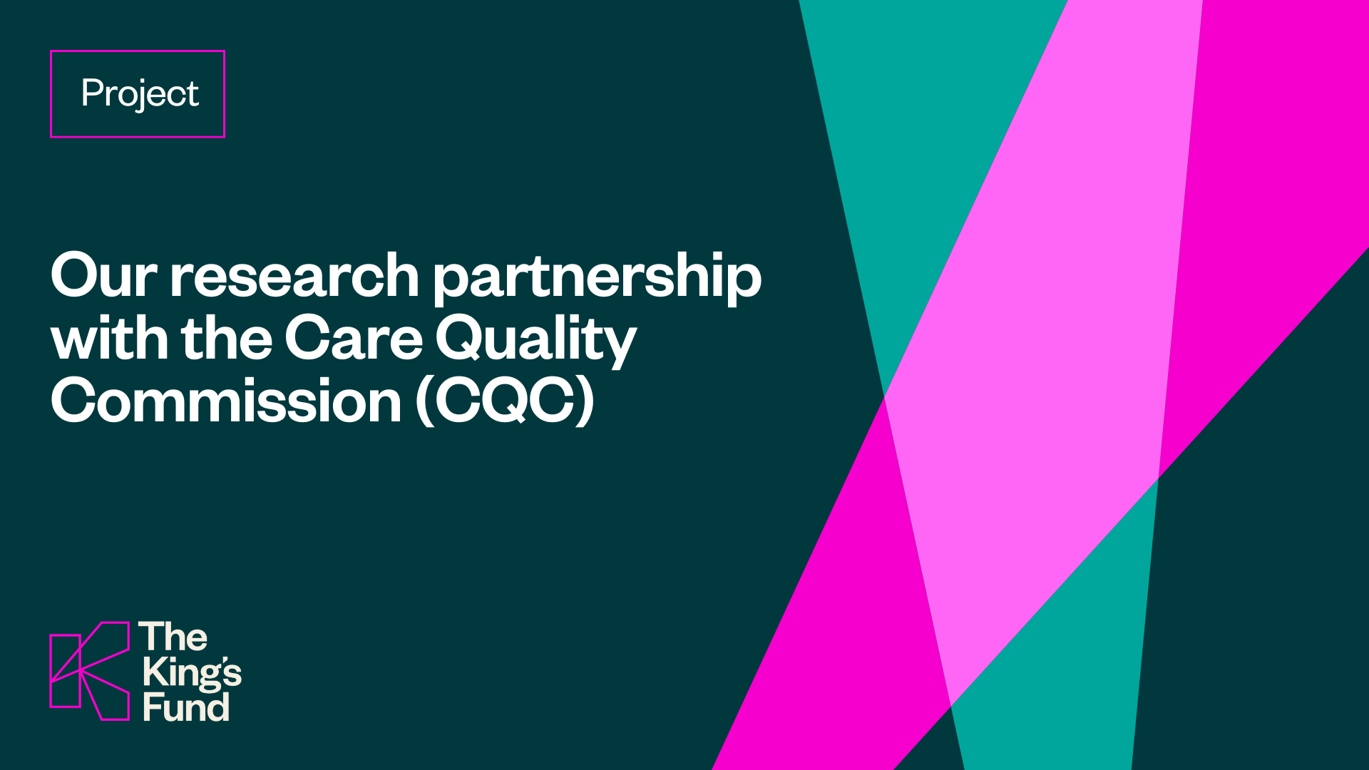 Our Research Partnership With The Care Quality Commission (CQC) | The ...