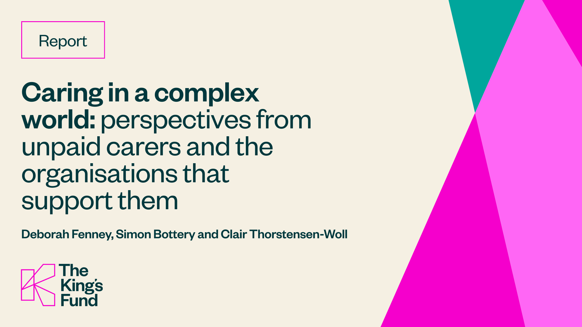 Caring In A Complex World: Perspectives From Unpaid Carers | The King's ...