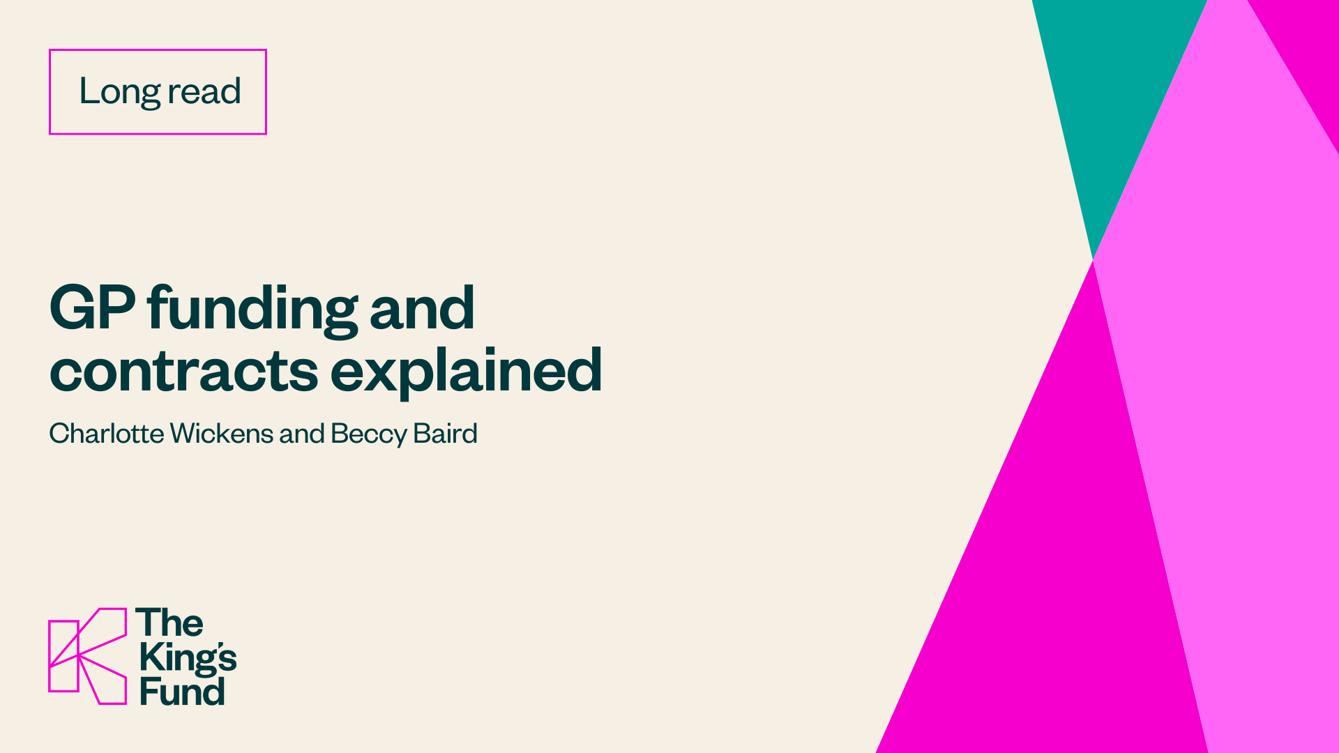 GP Funding And Contracts Explained | The King's Fund