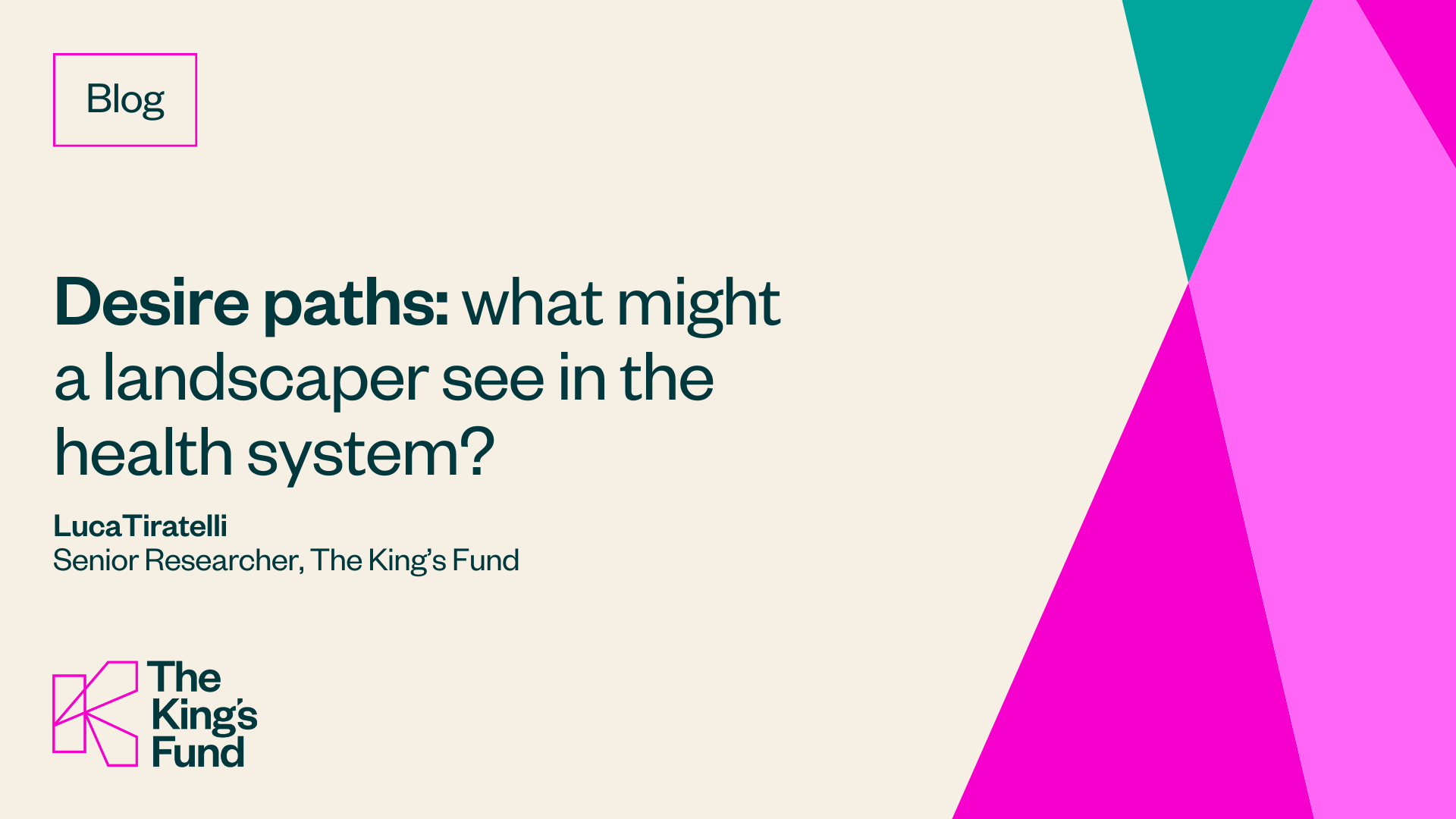 Desire Paths: What Might A Landscaper See In The Health System? | The ...