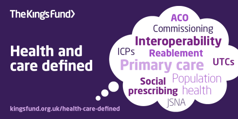 Health And Care Defined: Jargon Buster | The King's Fund